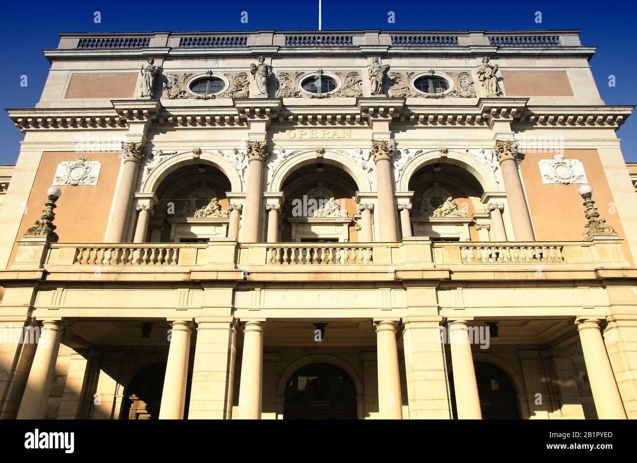 Royal Swedish Opera House in Stockholm. Filtered style colors Stock ...