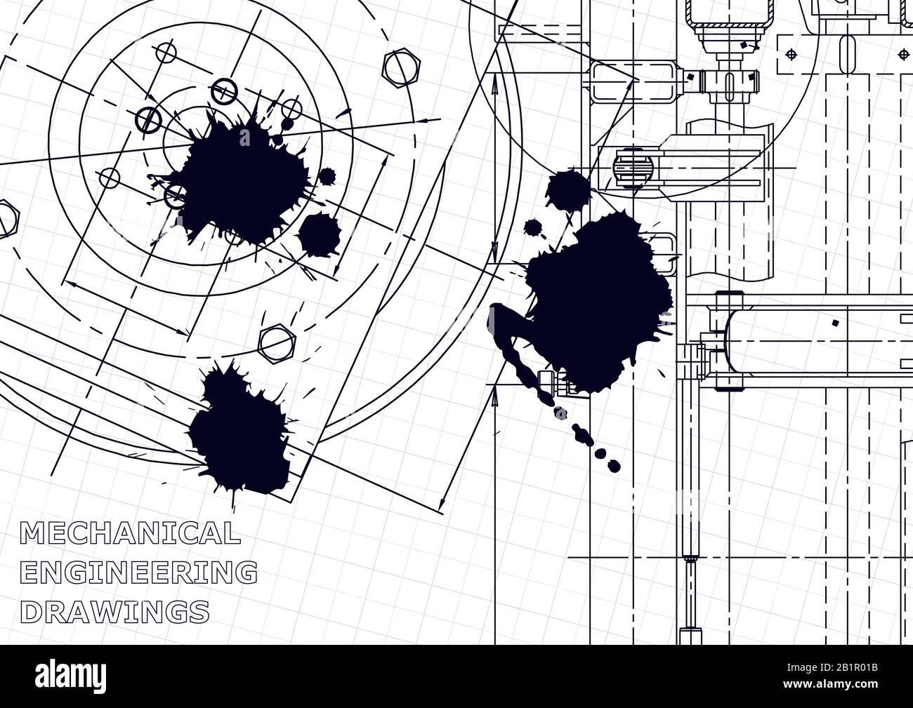 Vector engineering illustration. Computer aided design systems ...