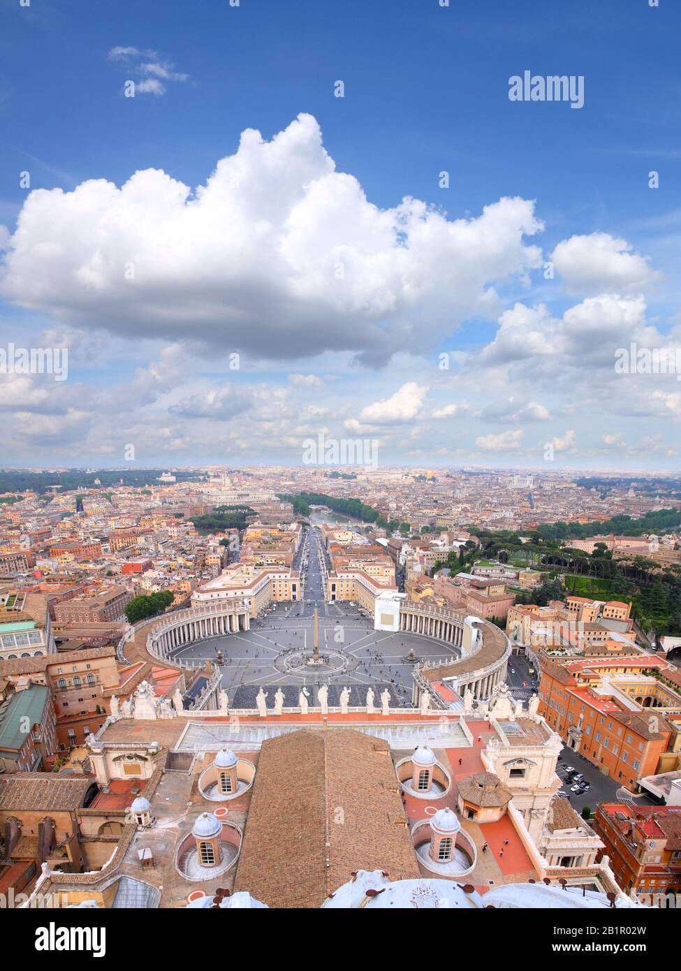 Rome, Italy. Famous Saint Peter's Square in Vatican and aerial view of ...