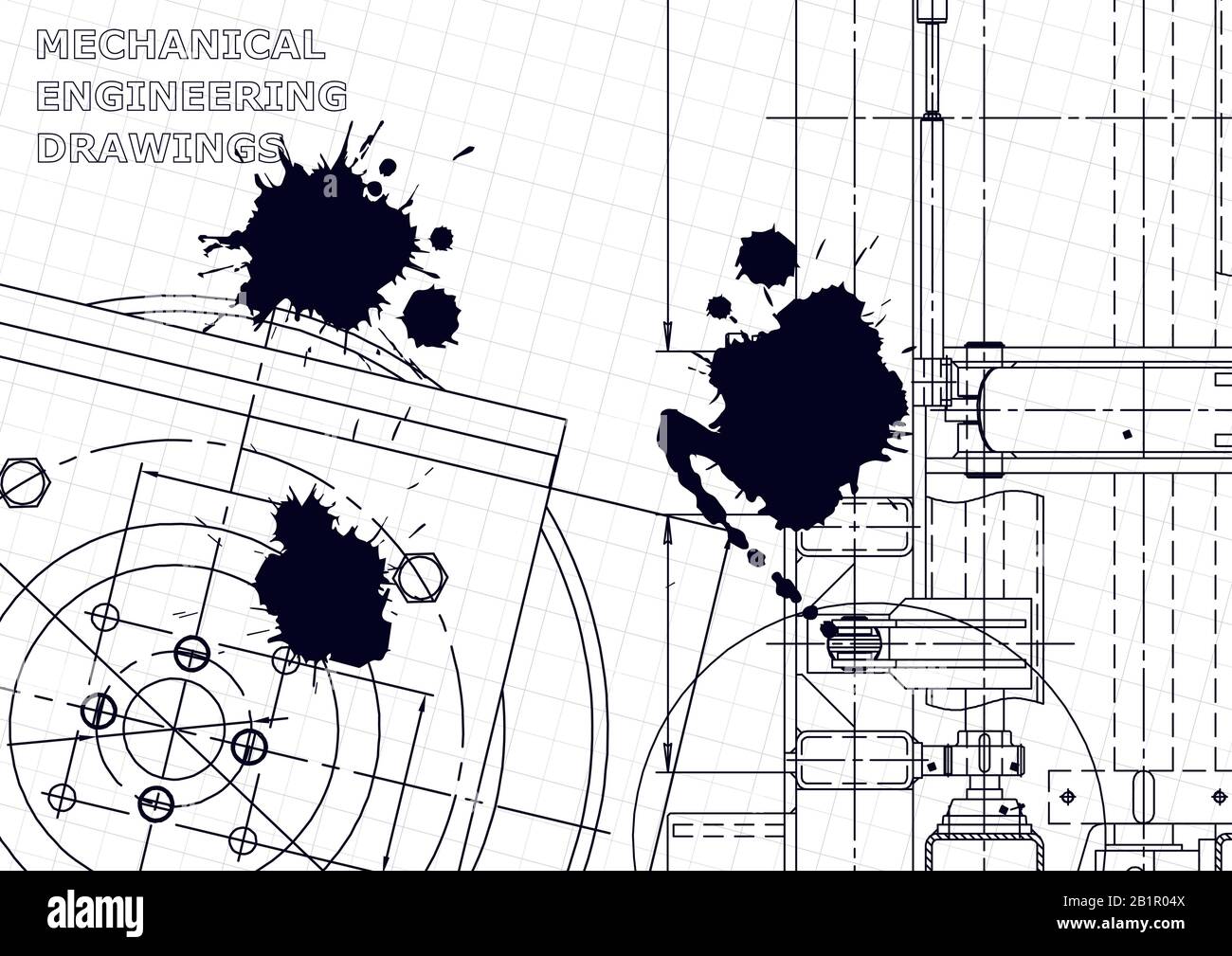 Vector engineering illustration. Computer aided design systems ...