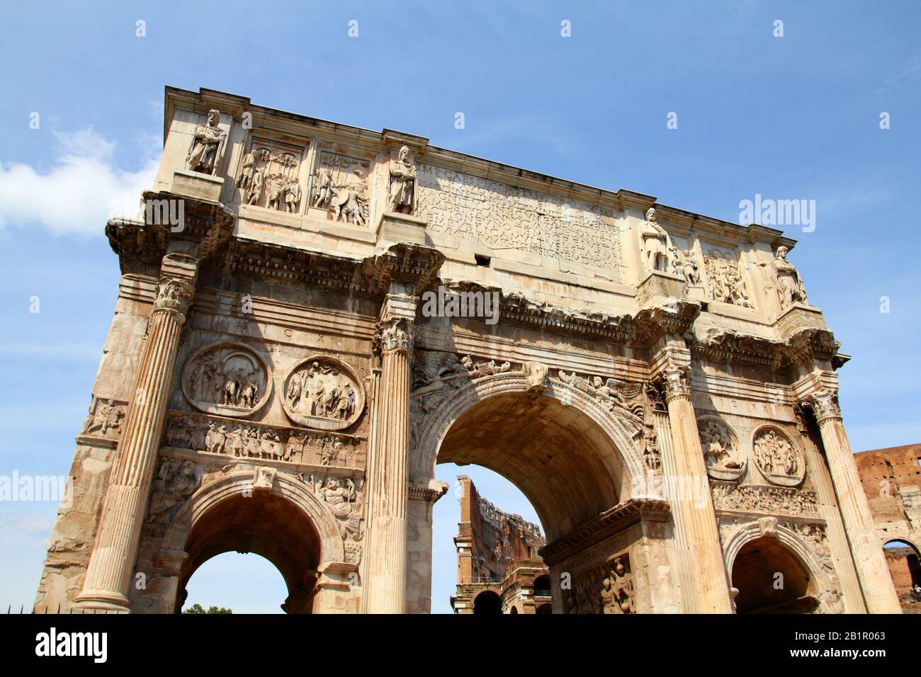 Italy - Rome. Famous triumphal arch - Arch of Constantine Stock Photo ...