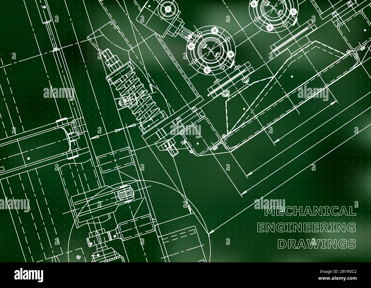 Blueprint. Vector engineering drawings. Mechanical instrument making ...