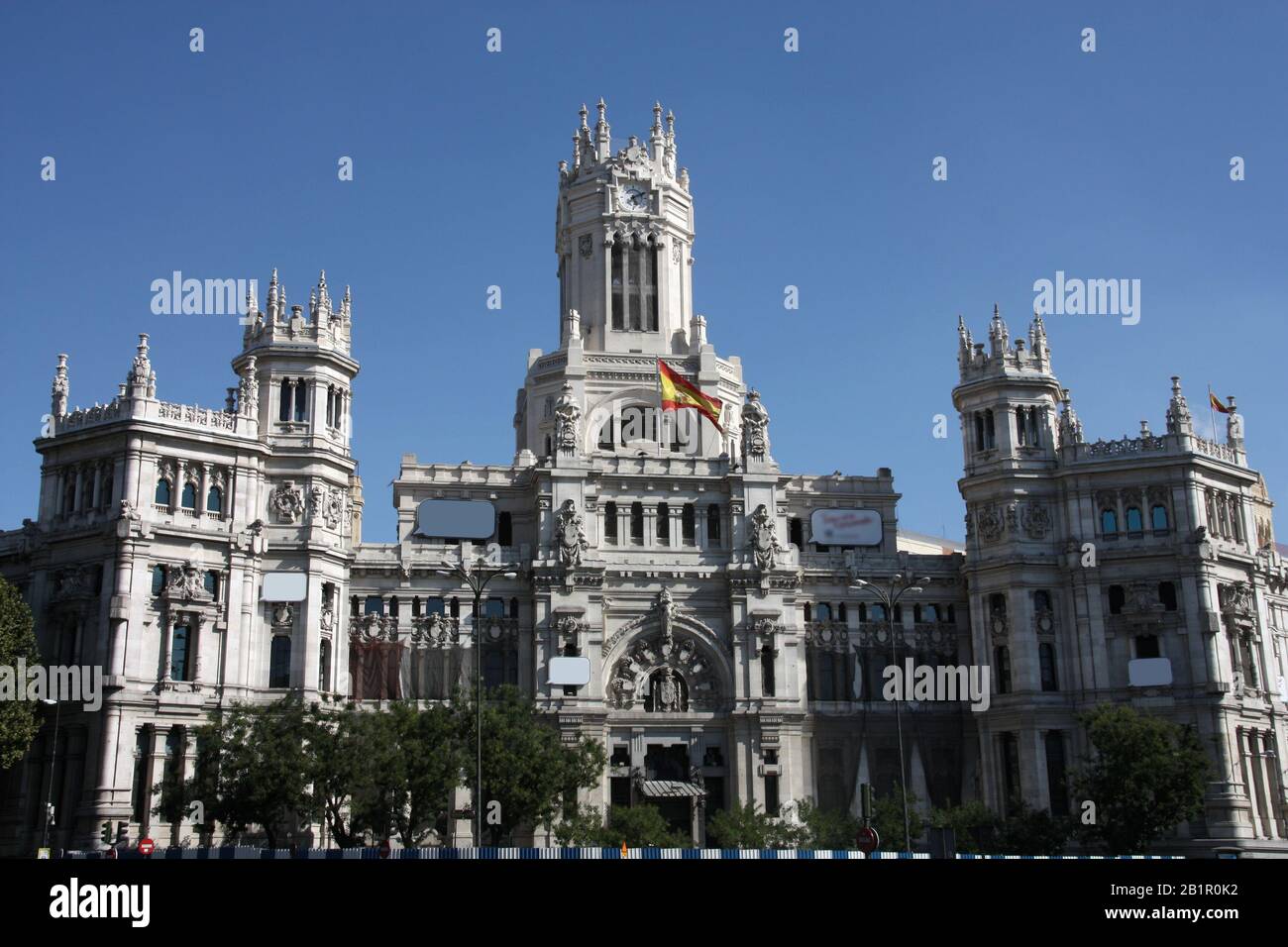 Beautiful architecture in Madrid. Palace of Telecommunications - former ...