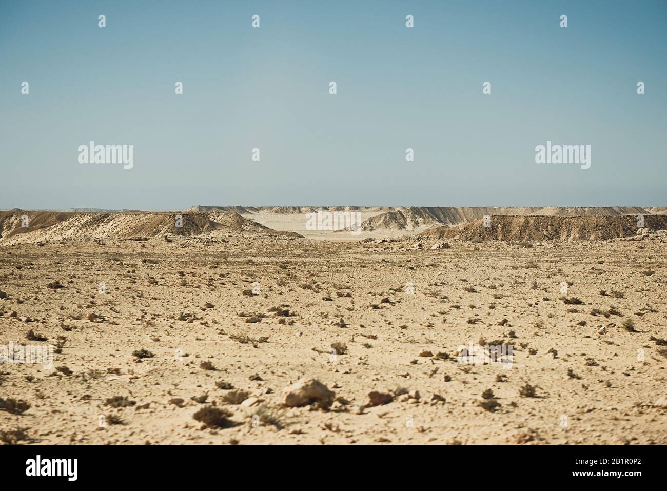 extreme adventures or science expedition in a stone desert. Sahara ...