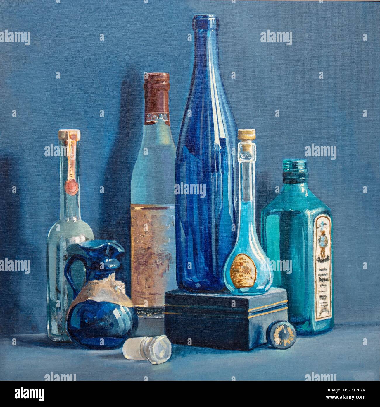 composition of several objects, oil painting, handmade Stock Photo - Alamy