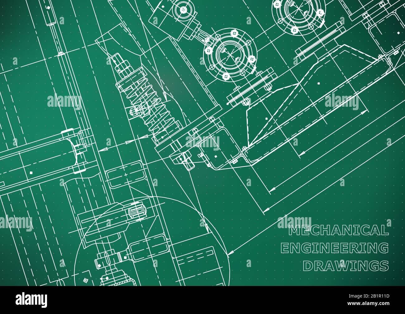Blueprint. Vector engineering drawings. Mechanical instrument making ...