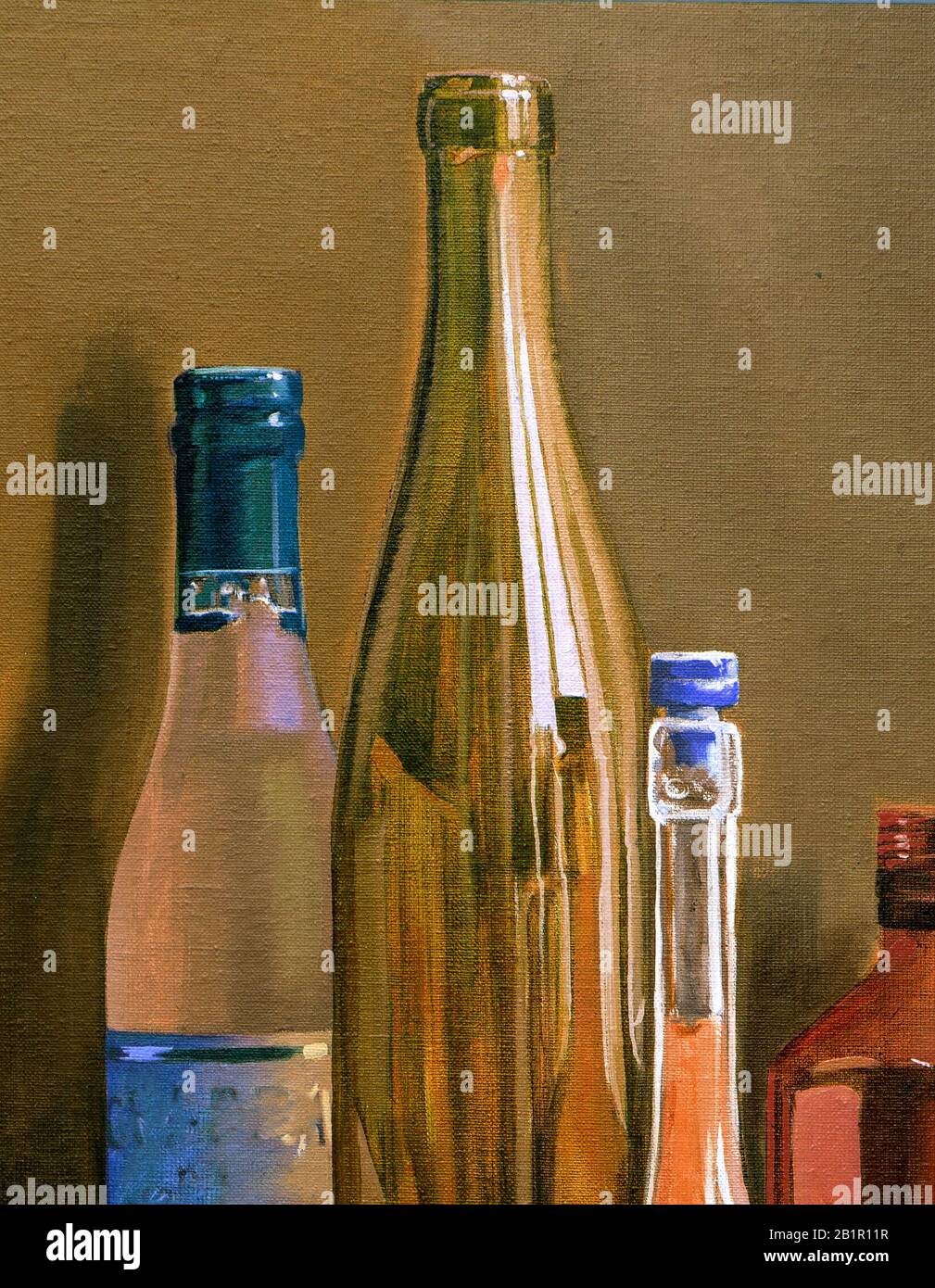 composition of several objects, oil painting, handmade Stock Photo - Alamy