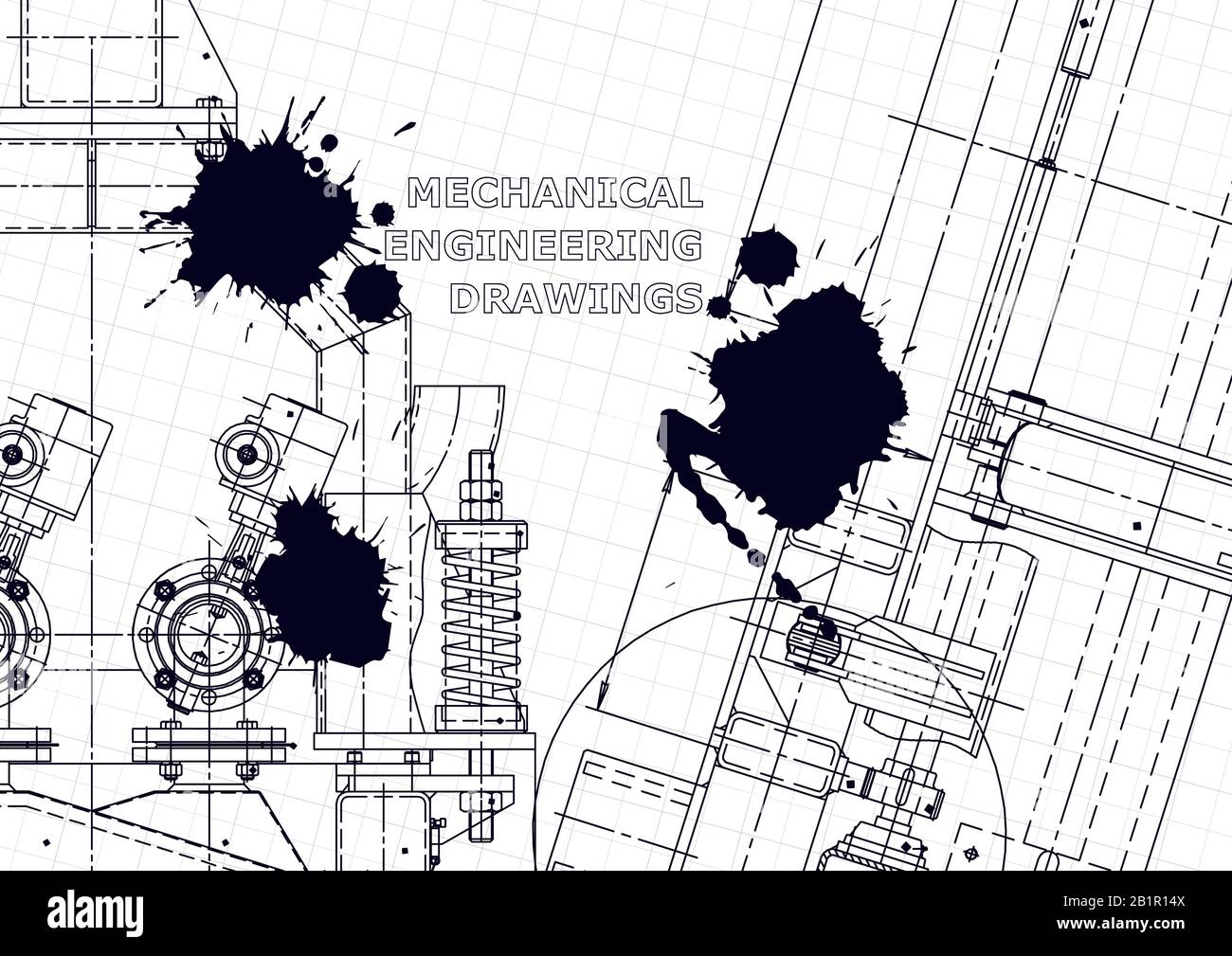 Vector engineering illustration. Computer aided design systems ...