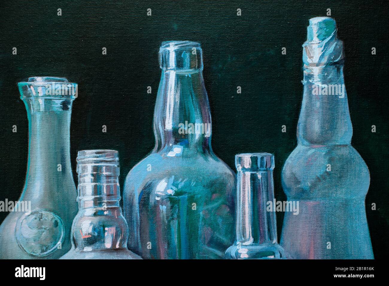 composition of several objects, oil painting, handmade Stock Photo - Alamy