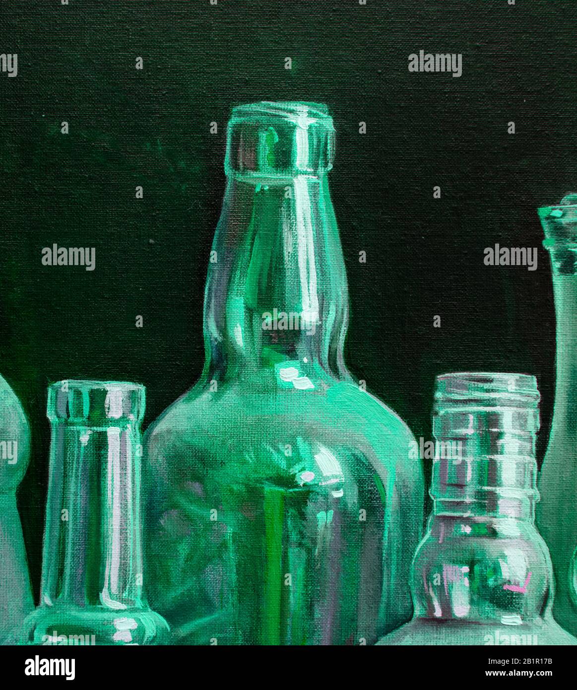 composition of several objects, oil painting, handmade Stock Photo - Alamy