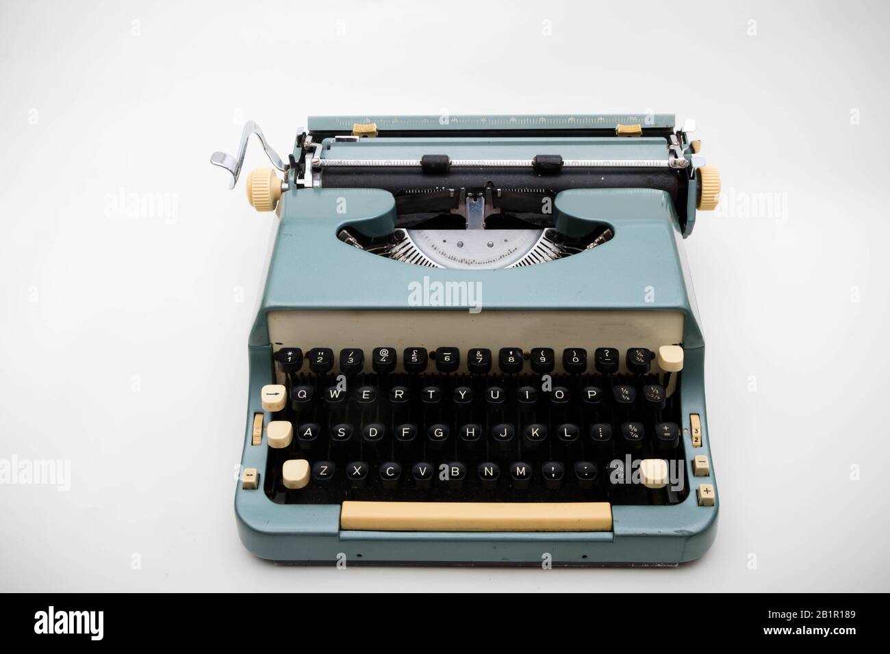 A typewriter isolated on a white background Stock Photo - Alamy