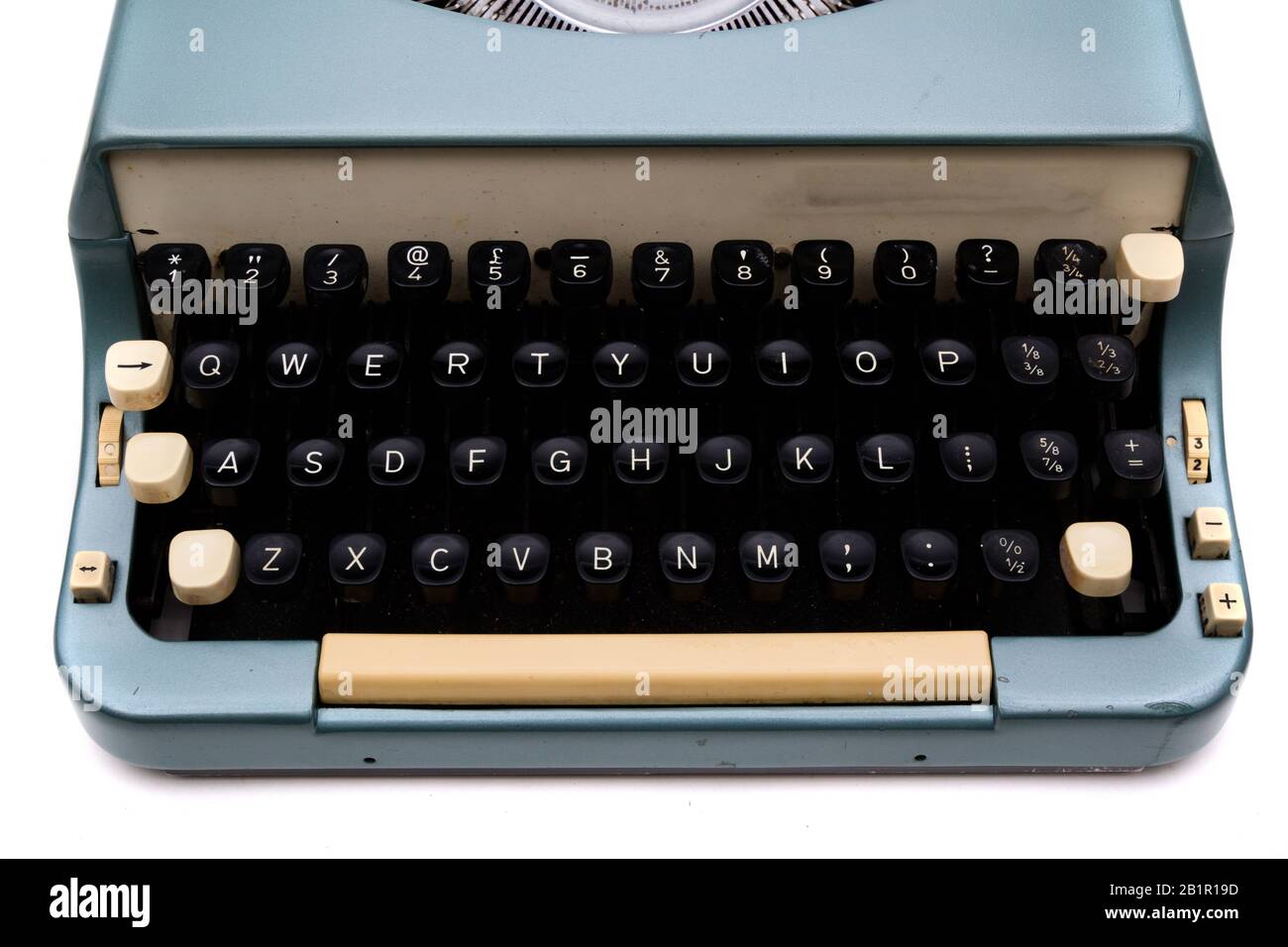 A typewriter isolated on a white background Stock Photo - Alamy