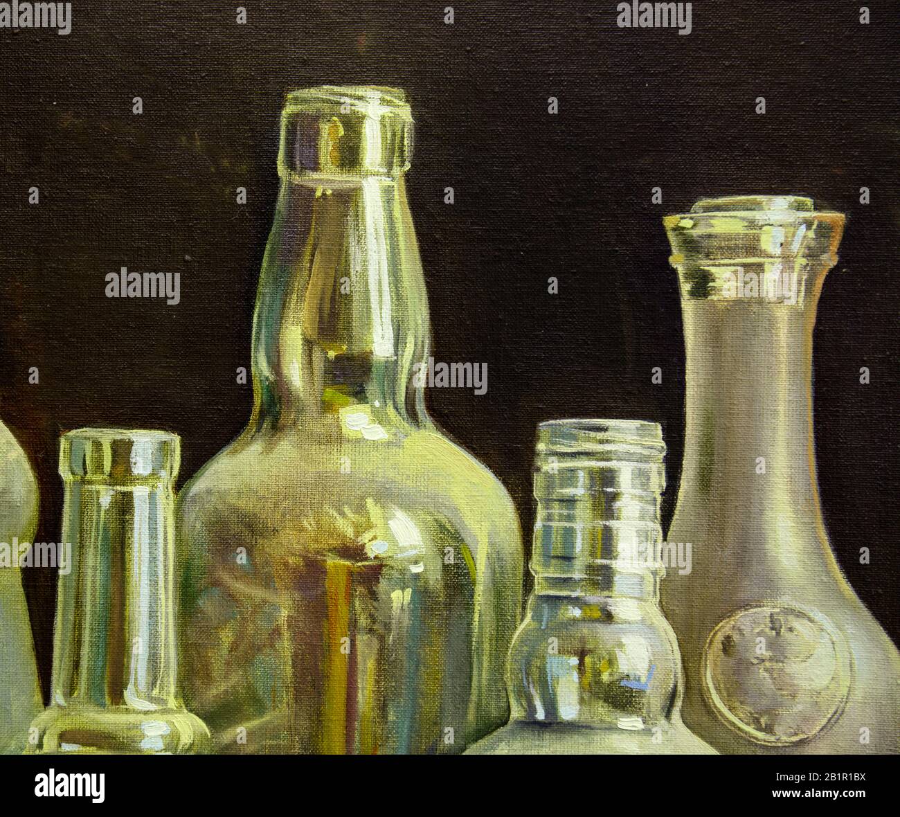 composition of several objects, oil painting, handmade Stock Photo - Alamy