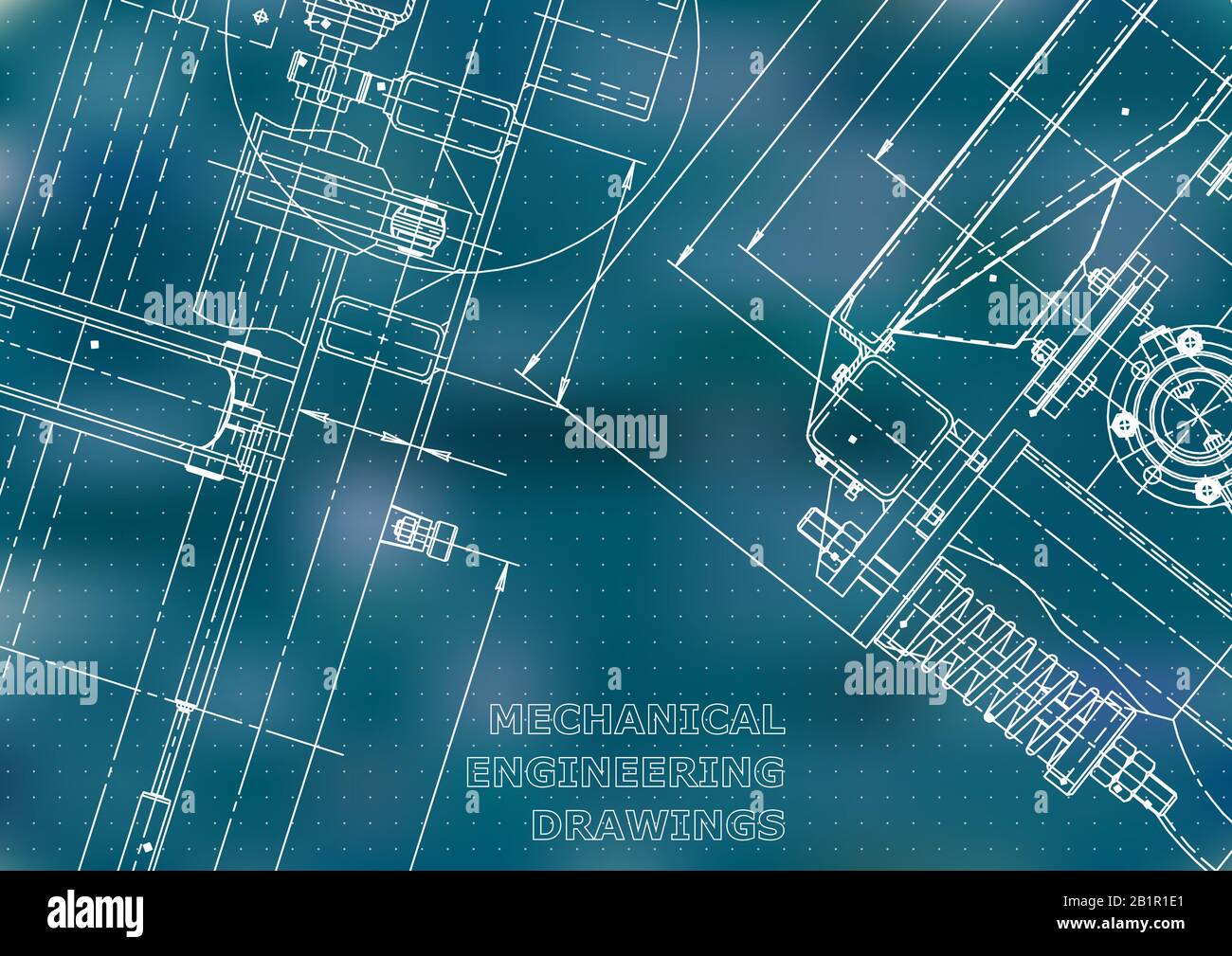 Vector illustration. Computer aided design system. Instrument-making ...
