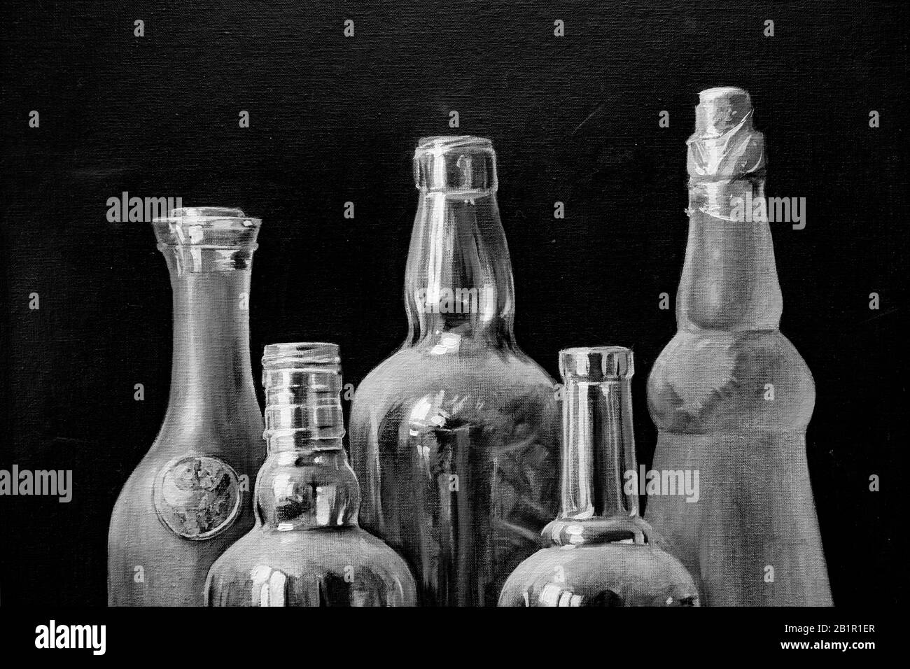composition of several objects, oil painting, handmade Stock Photo - Alamy