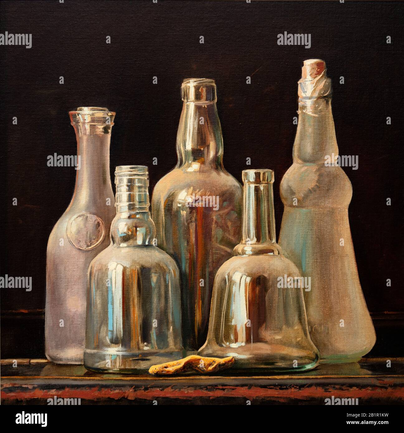 composition of several objects, oil painting, handmade Stock Photo - Alamy