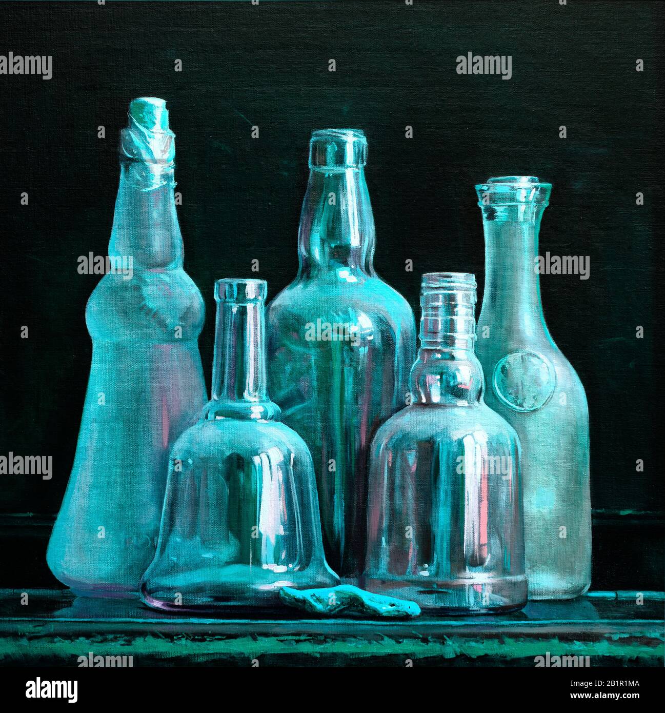 composition of several objects, oil painting, handmade Stock Photo - Alamy