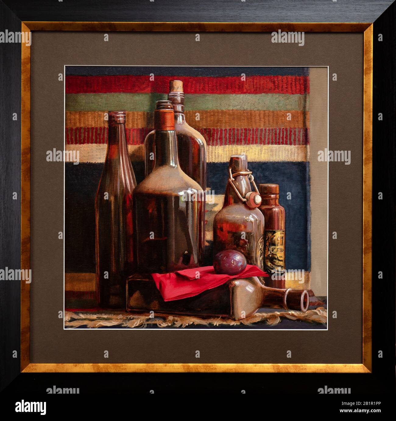 composition of several objects, oil painting, handmade Stock Photo - Alamy
