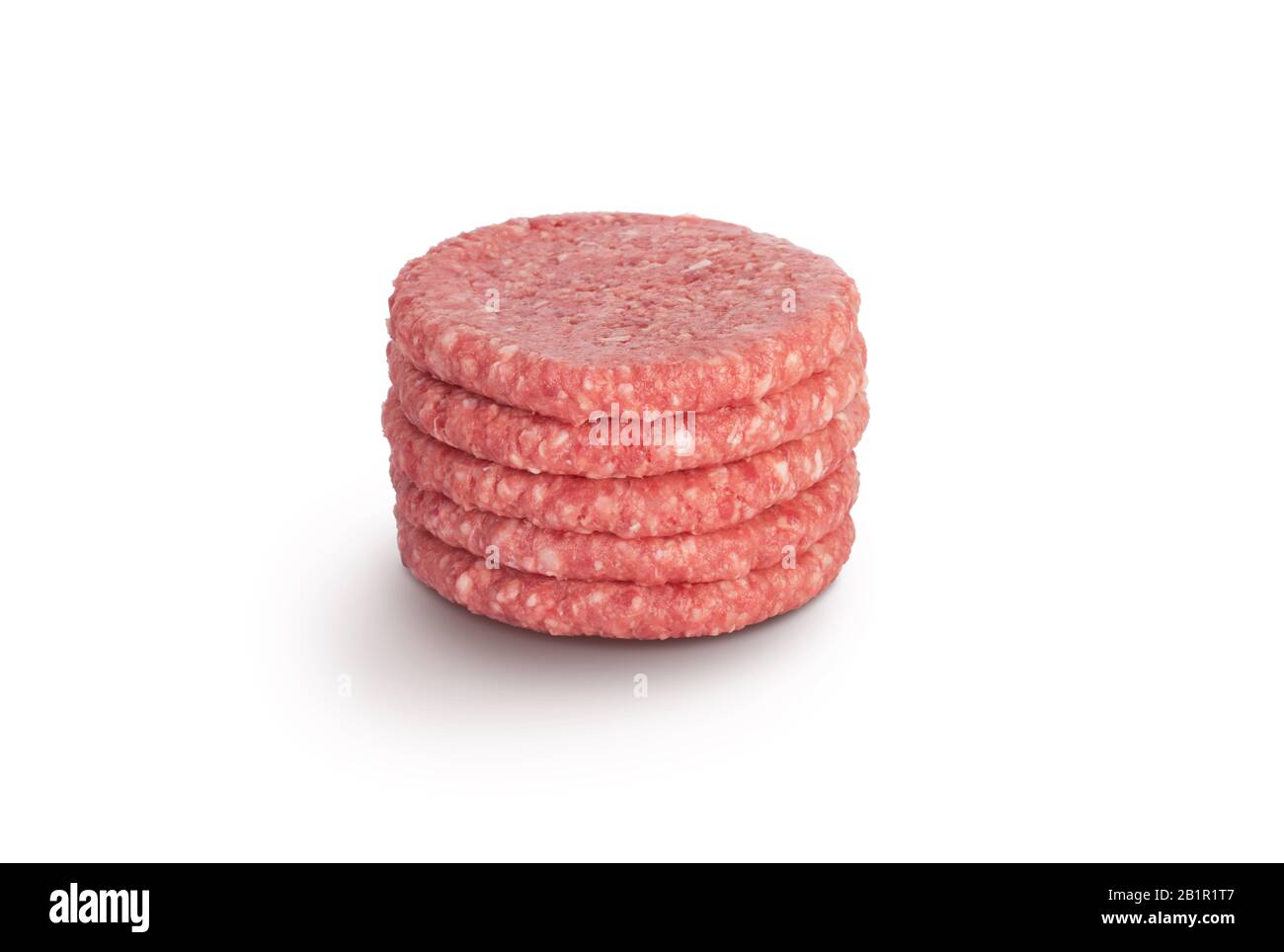 Raw cutlets for hamburger isolated on white background Stock Photo - Alamy