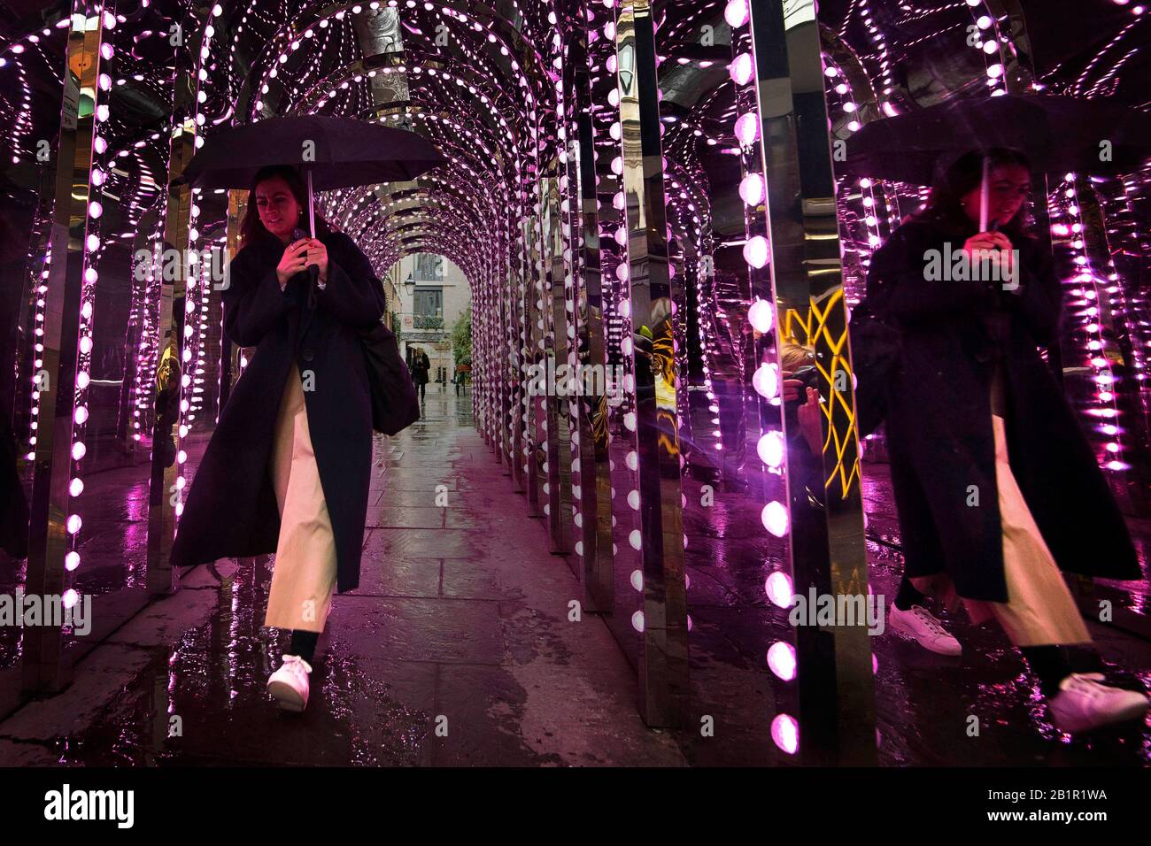 Visitors at the new Infinity Chamber in Conduit Court, Covent Garden ...