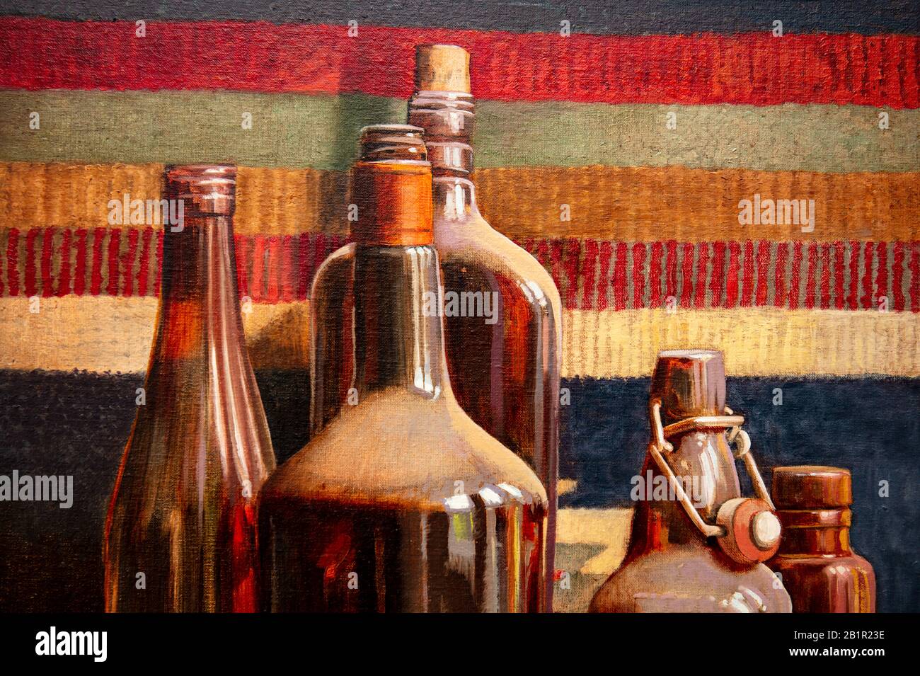 composition of several objects, oil painting, handmade Stock Photo - Alamy