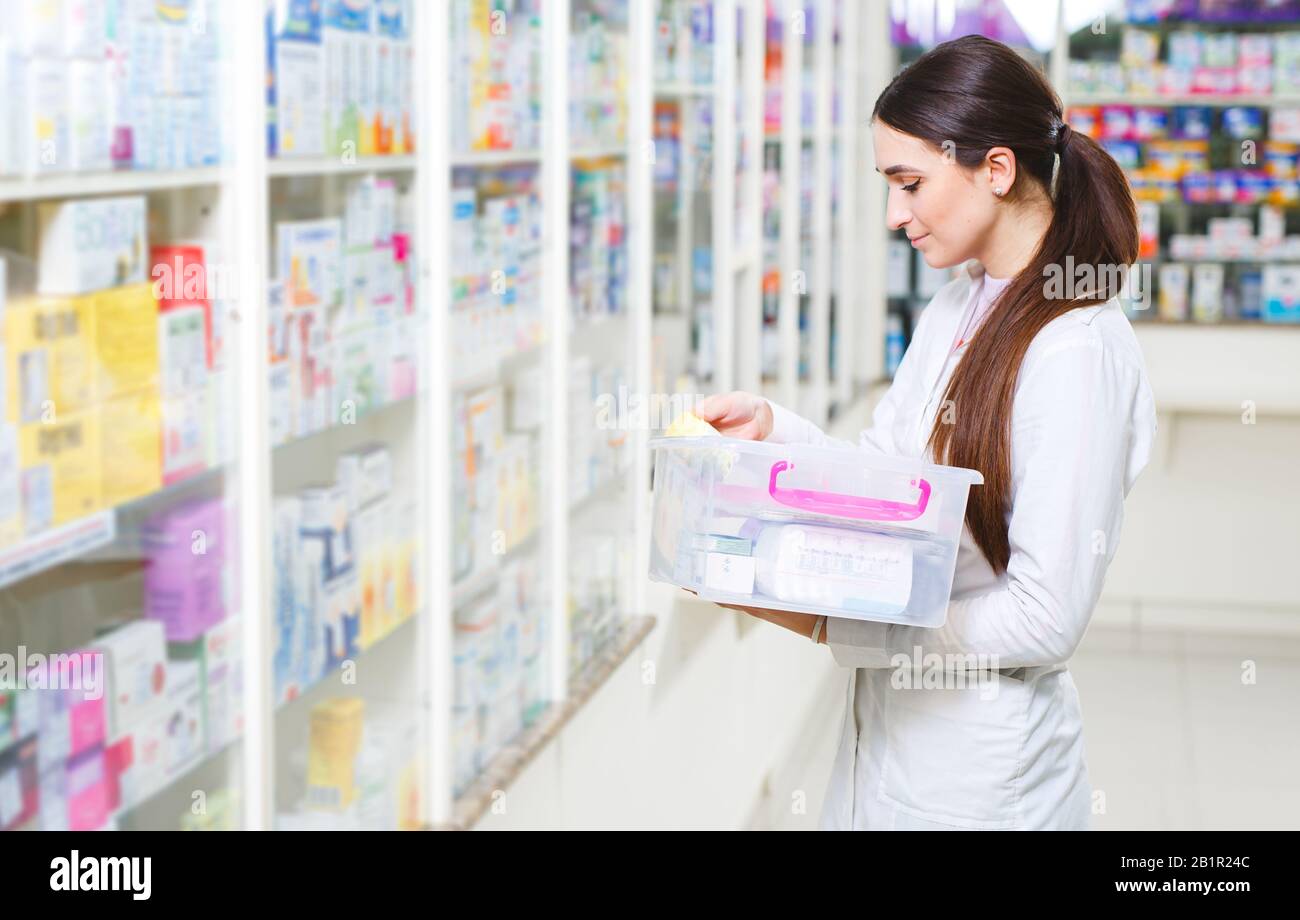 sale of drugs in a pharmacy retail network Stock Photo - Alamy