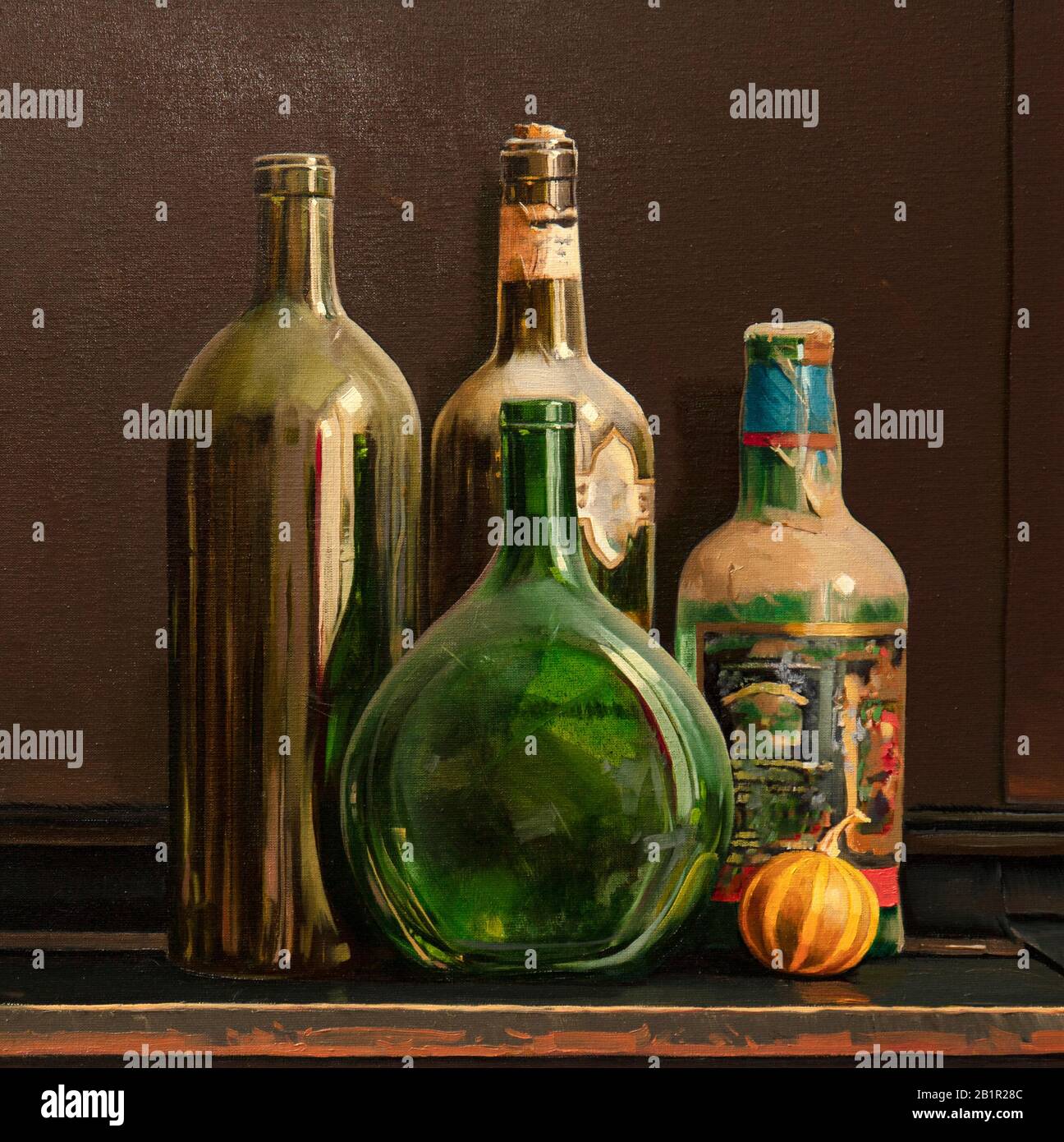 composition of several objects, oil painting, handmade Stock Photo - Alamy