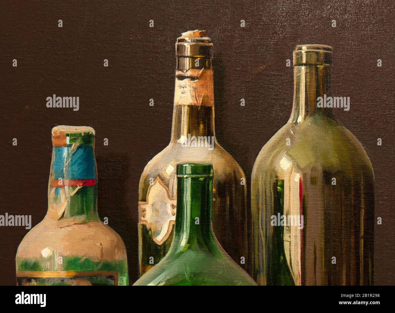 composition of several objects, oil painting, handmade Stock Photo - Alamy