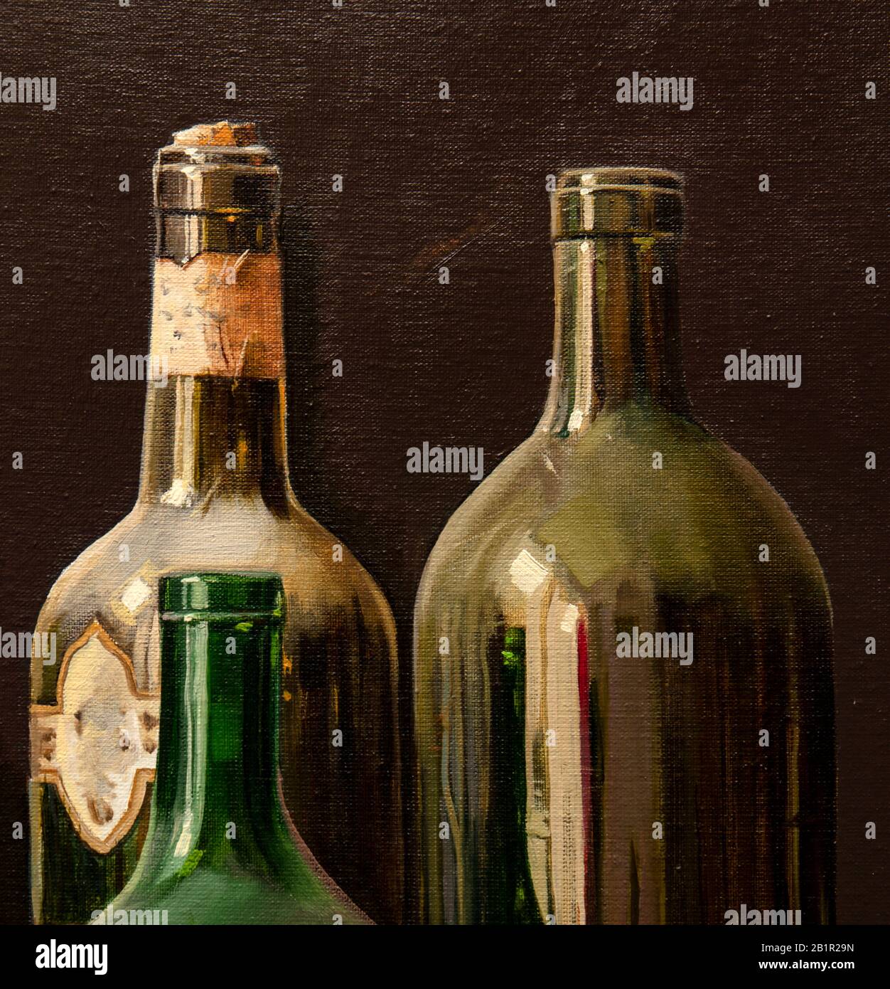 composition of several objects, oil painting, handmade Stock Photo - Alamy