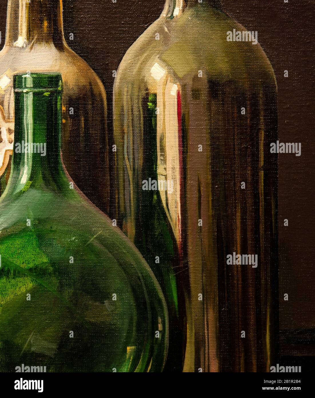 composition of several objects, oil painting, handmade Stock Photo - Alamy