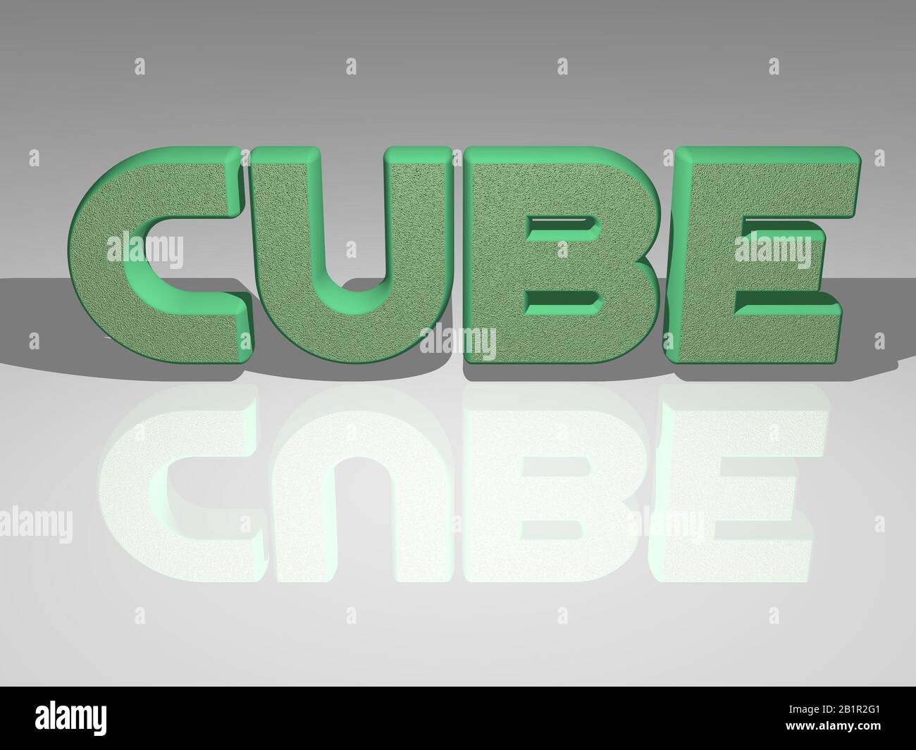 Colorful text of CUBE rendered in 3D casting shadows, ideal image for ...
