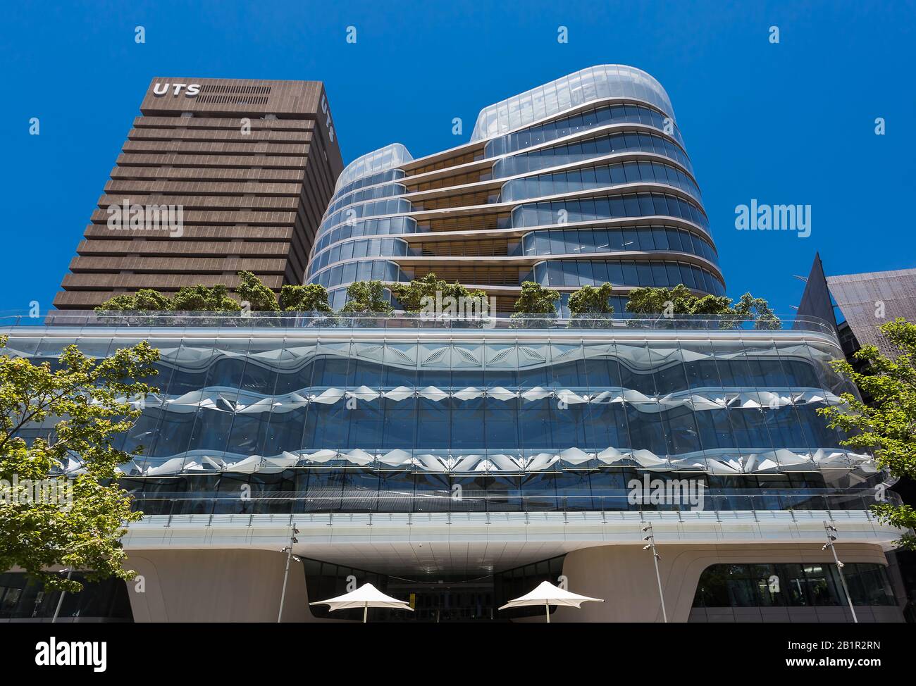 The glass encassed UTS Central Building has many unique design features ...