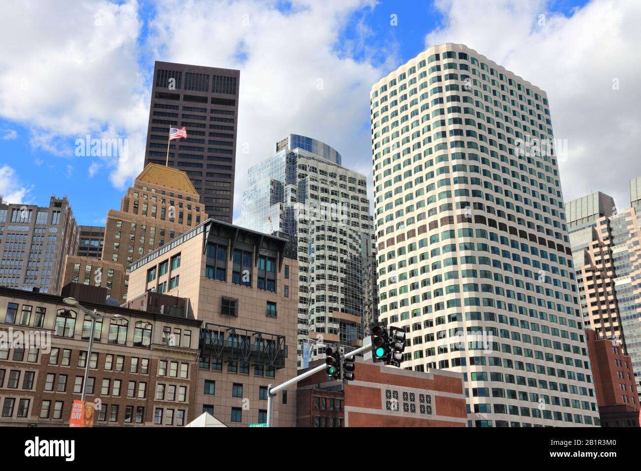 BOSTON, USA - JUNE 9, 2013: Skyscrapers in downtown Boston. Boston is ...