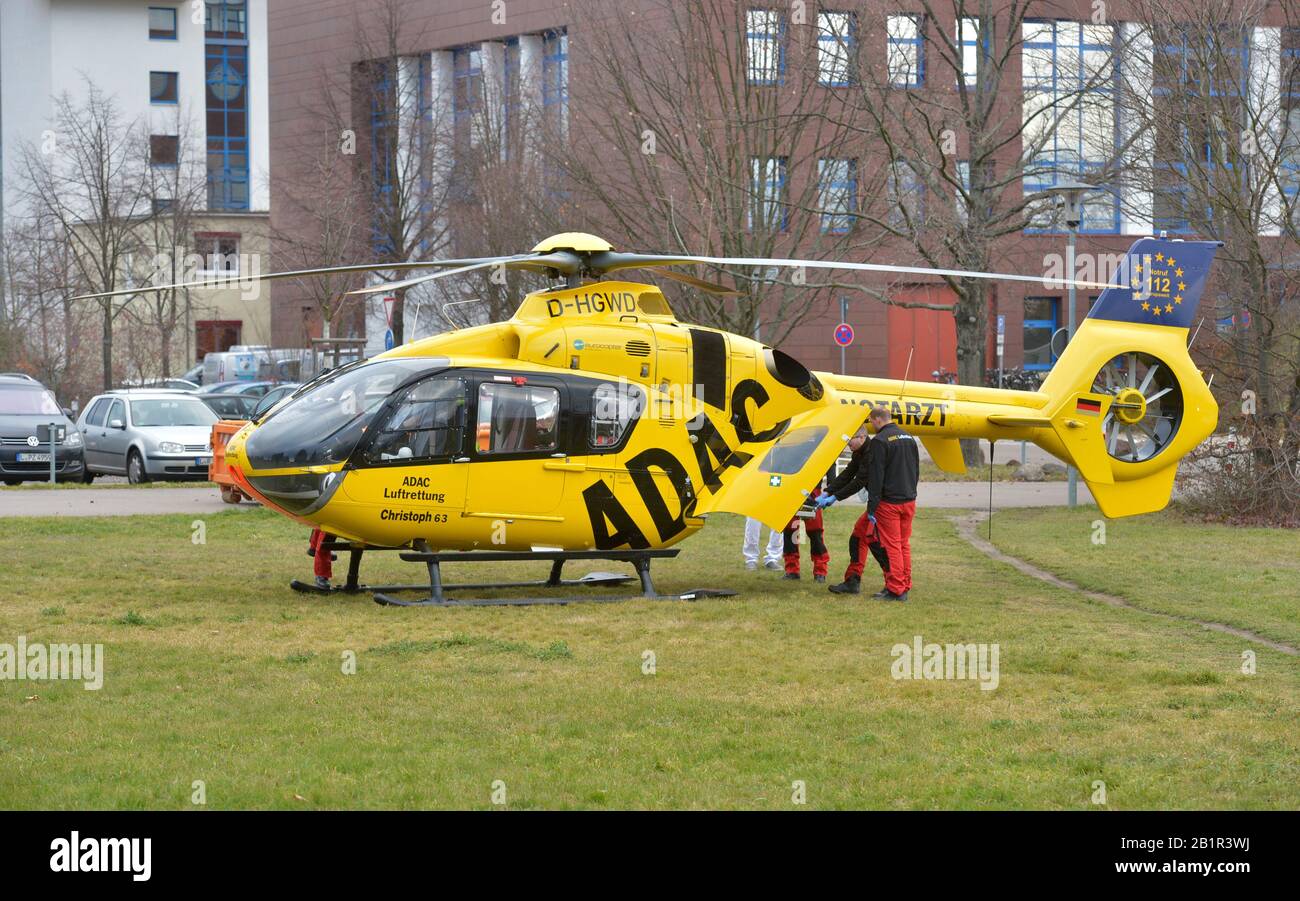 Leipzig, Germany. 21st Jan, 2020. Helicopter at the Leipzig Heart ...
