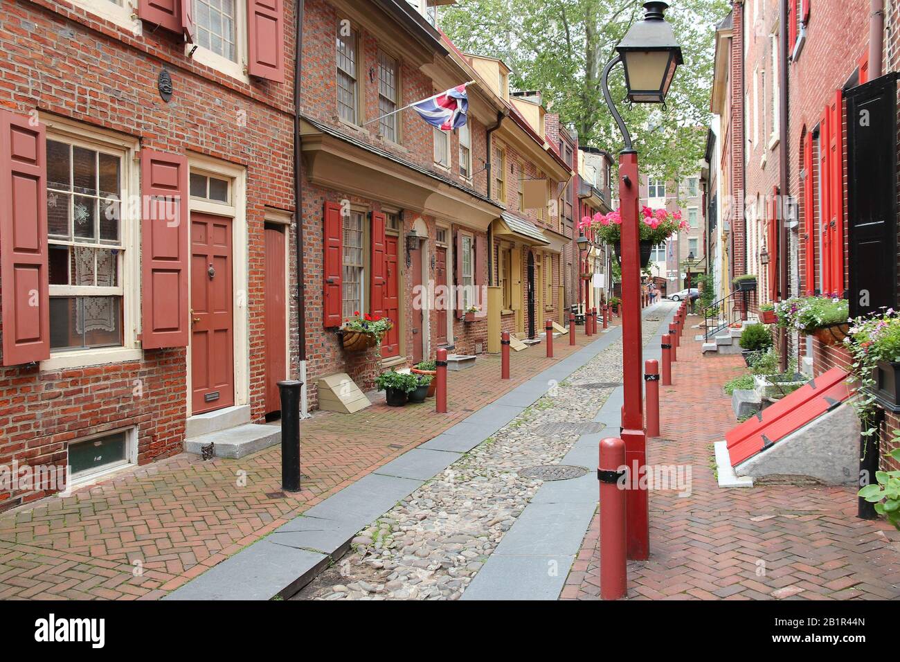 Old Philadelphia city. Elfreth's Alley historic district, landmark ...