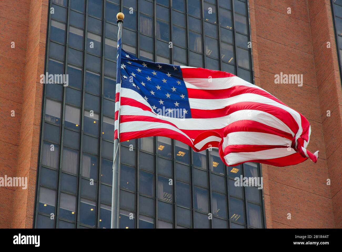 Flag of the United States in Philadelphia city Stock Photo - Alamy