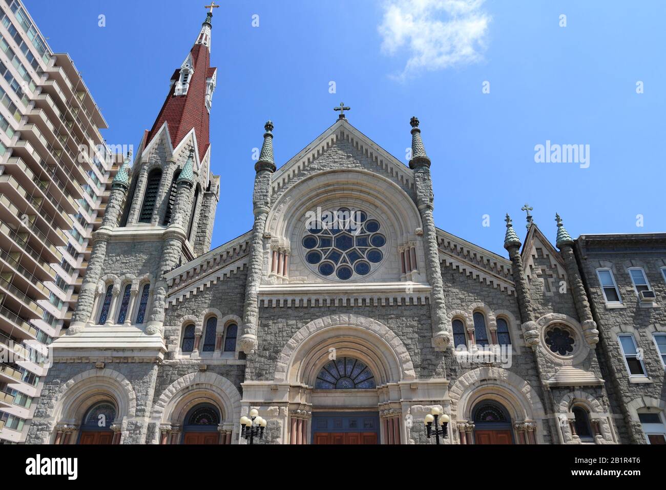 Philadelphia city, USA. Saint Francis Xavier church Stock Photo - Alamy