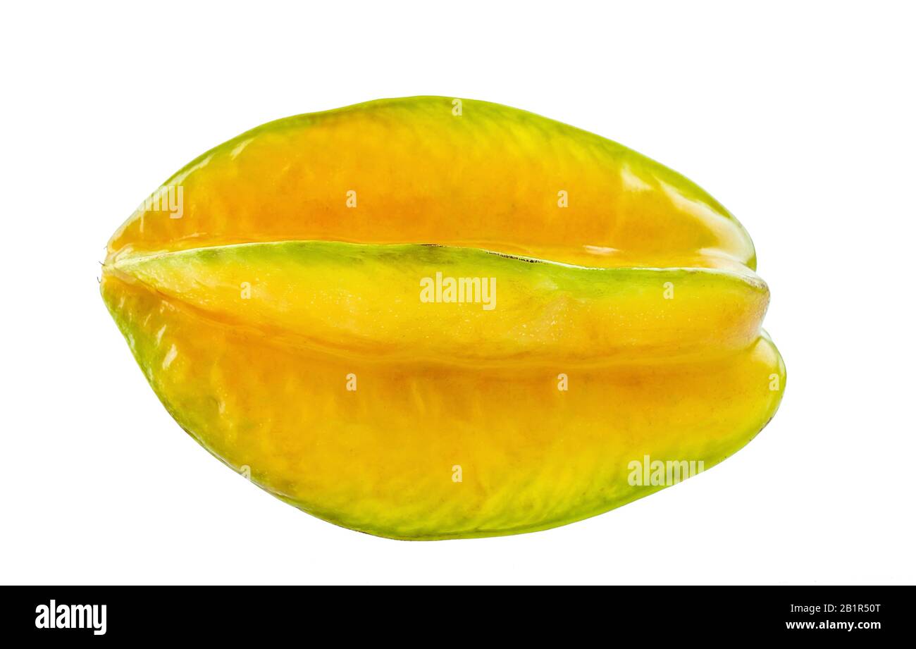 Fresh fruit carambola on white background Stock Photo - Alamy