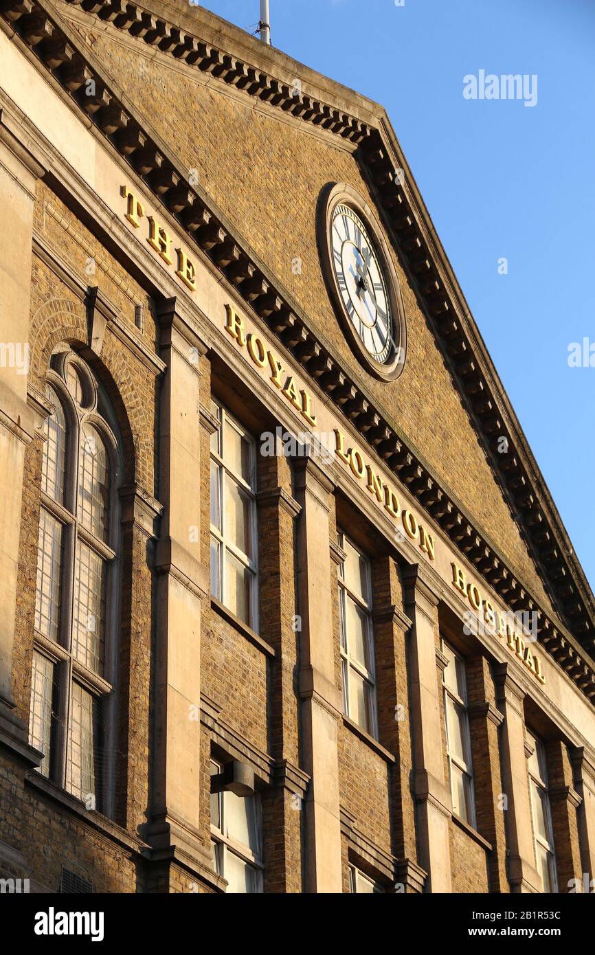 Royal London Hospital - old health care building in London, UK Stock ...