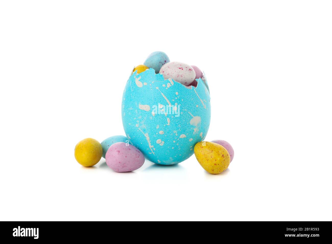 Easter egg with small eggs isolated on white background Stock Photo - Alamy