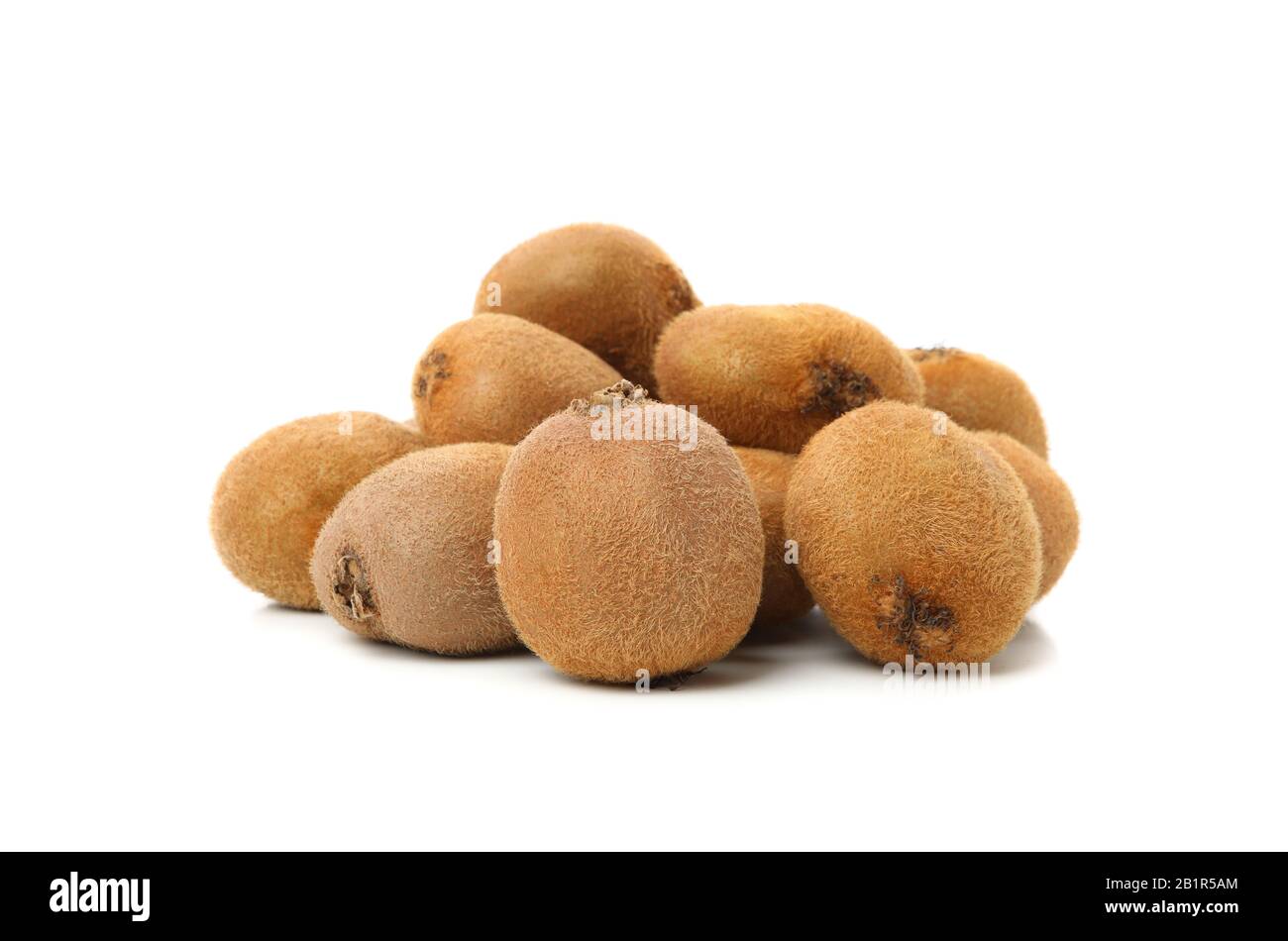 Group of ripe kiwi isolated on white background Stock Photo - Alamy