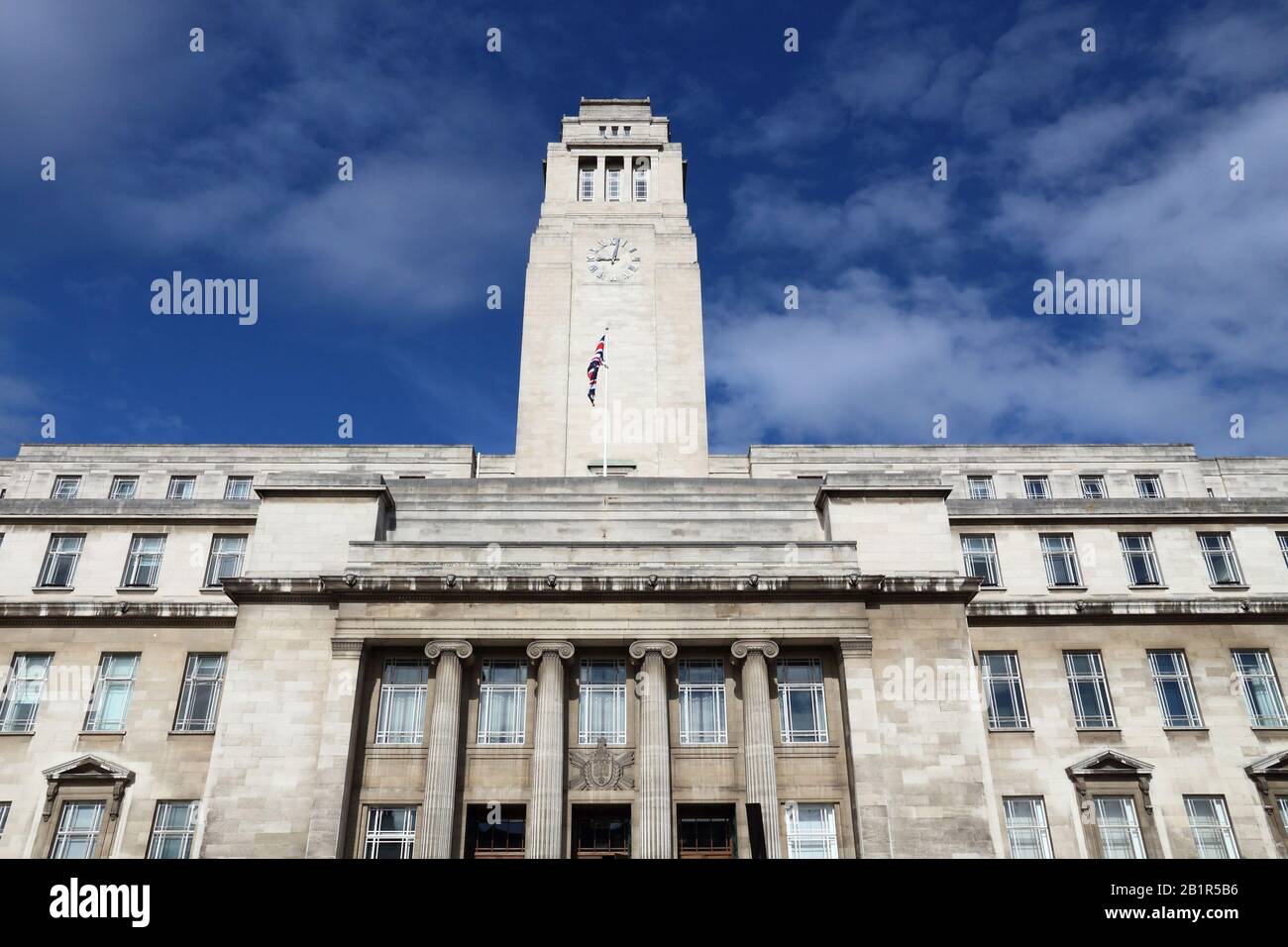 Leeds city, UK. Parkinson Building of the University of Leeds Stock ...