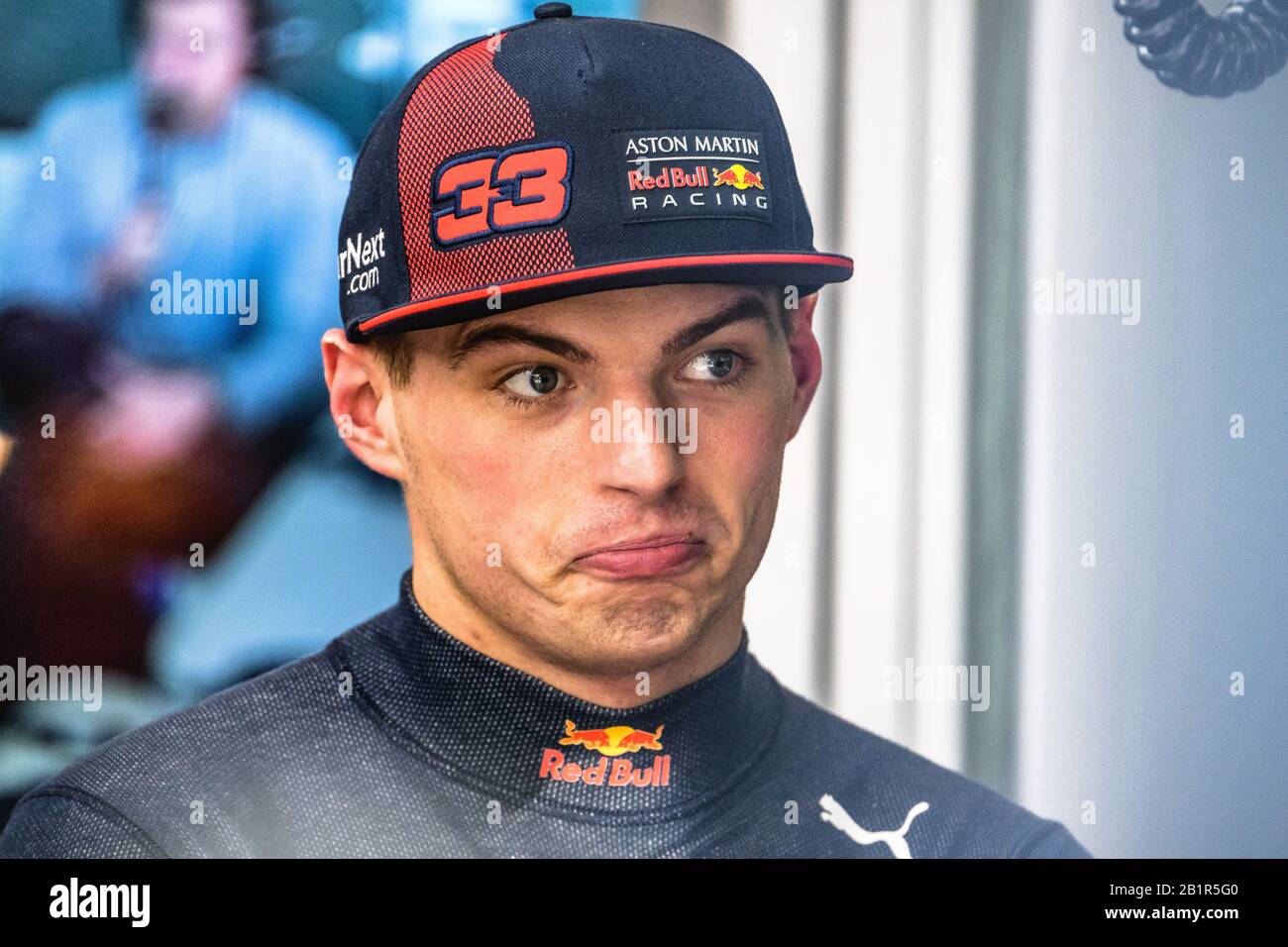 Barcelona, Spain. 27th Feb, 2020. MAX VERSTAPPEN (NED) from team Red ...