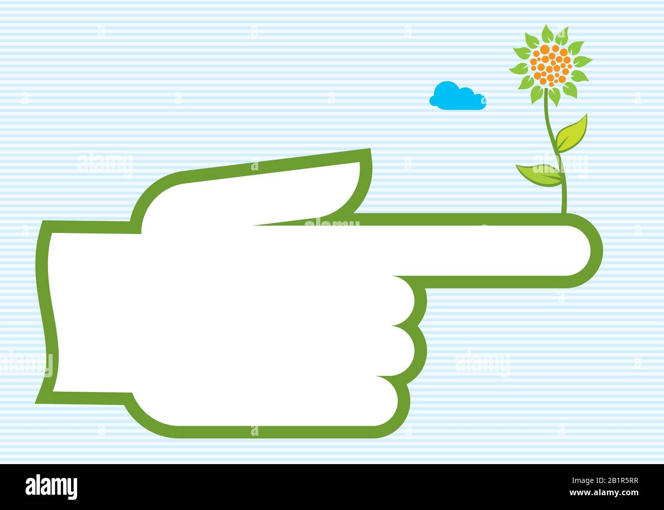 Vector illustration. Metaphor of hand giving life Stock Vector Image ...