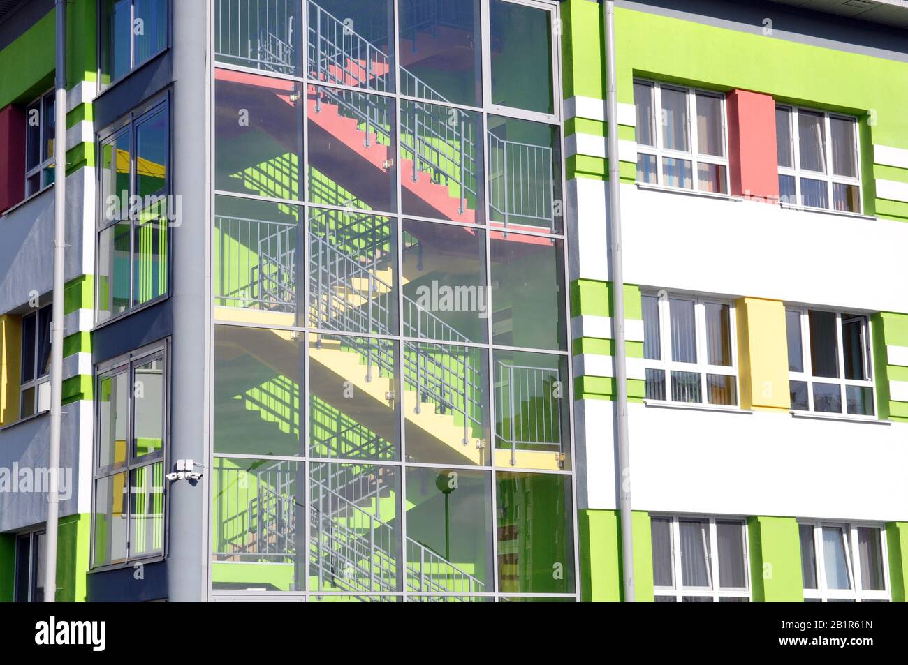 The complex of the new preschool institution. Modern architecture Stock ...