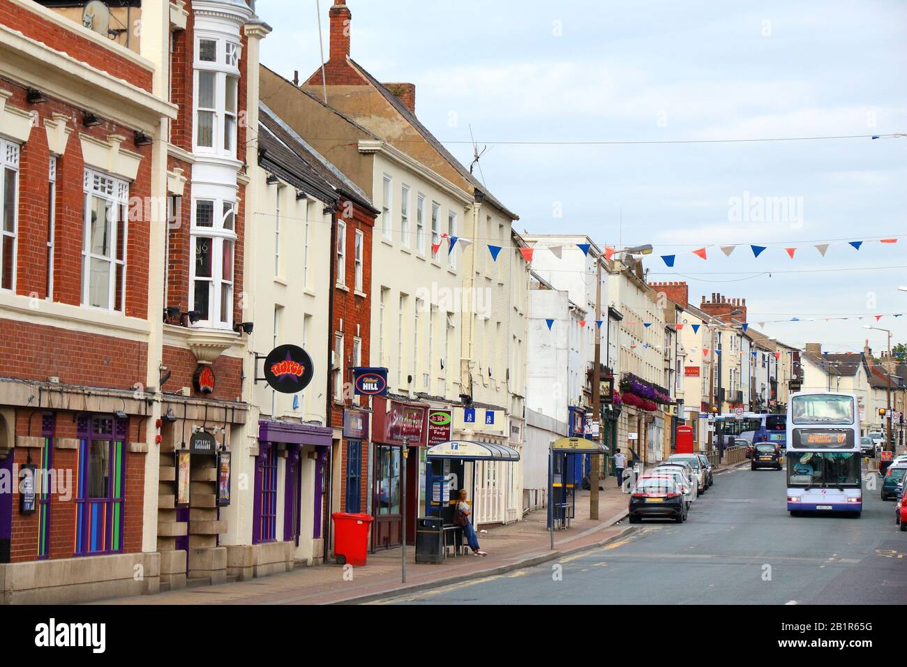 DONCASTER, UK - JULY 12, 2016: Street view in downtown Doncaster, UK ...