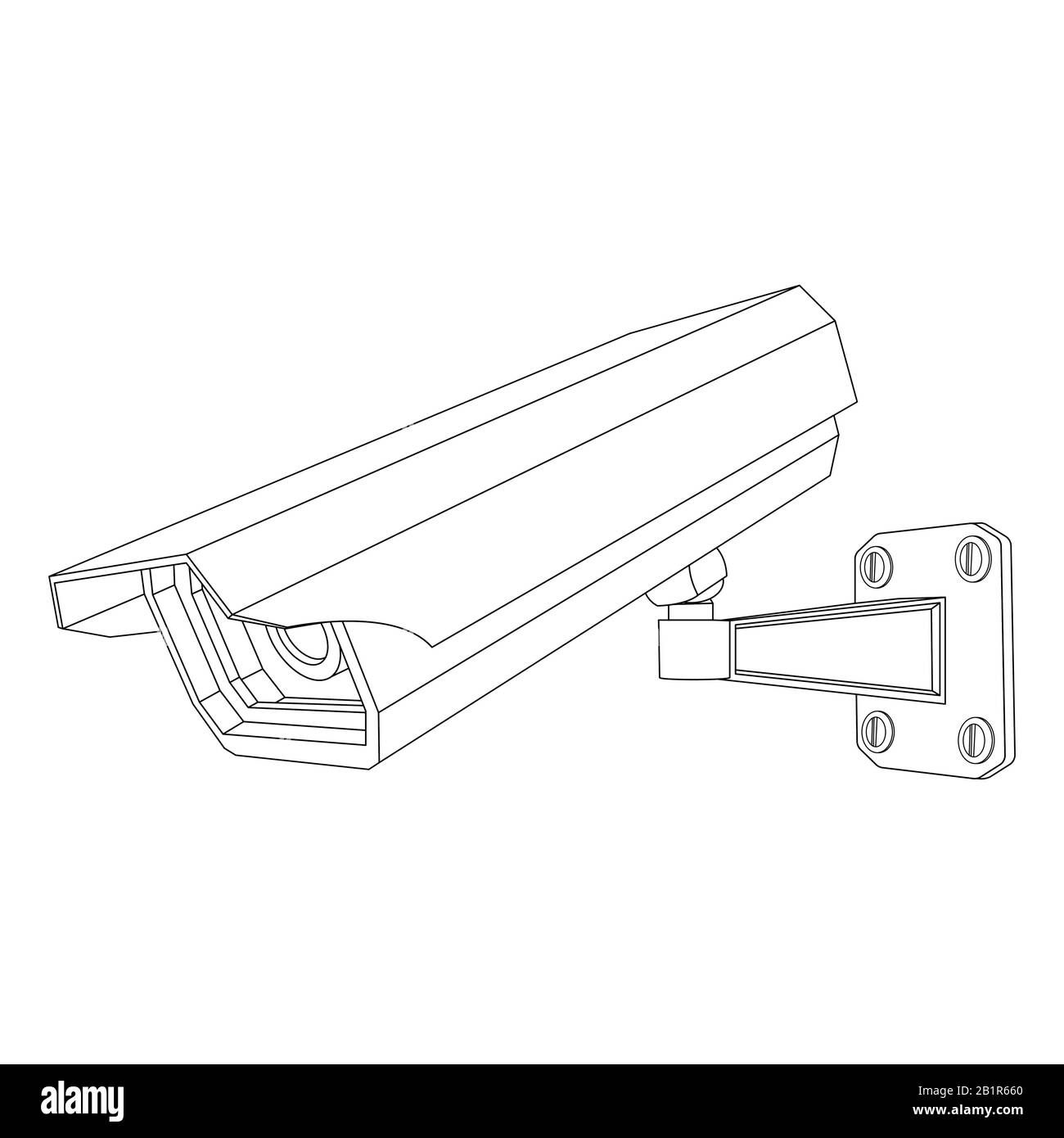 Hazard sign surveillance camera Cut Out Stock Images & Pictures - Alamy