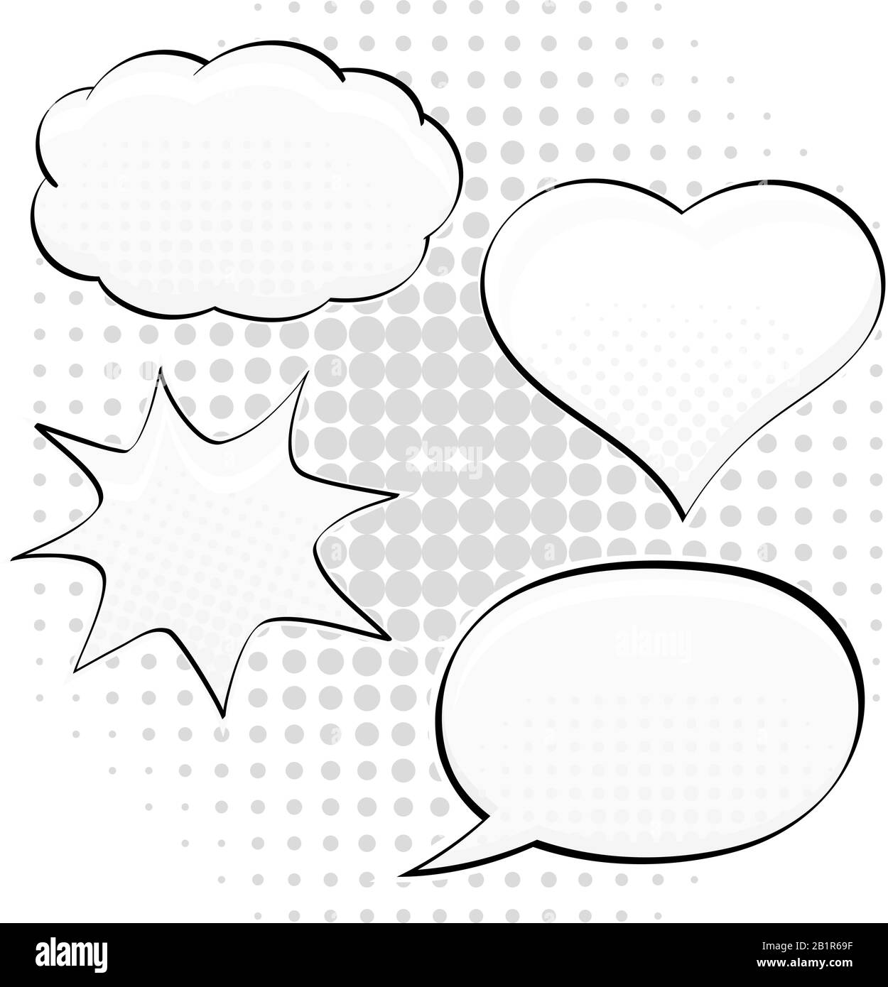 Speech bubbles in different shape. Pop art style Stock Vector Image ...