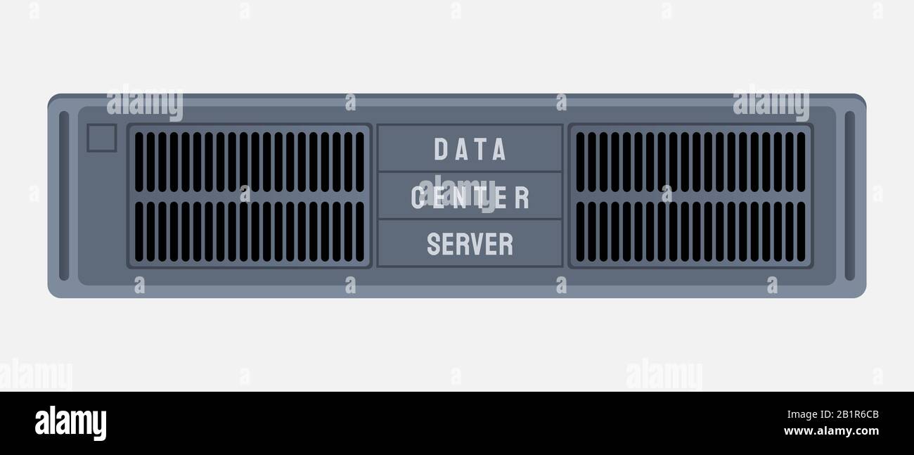 Network server for a data center. Internet technology vector ...