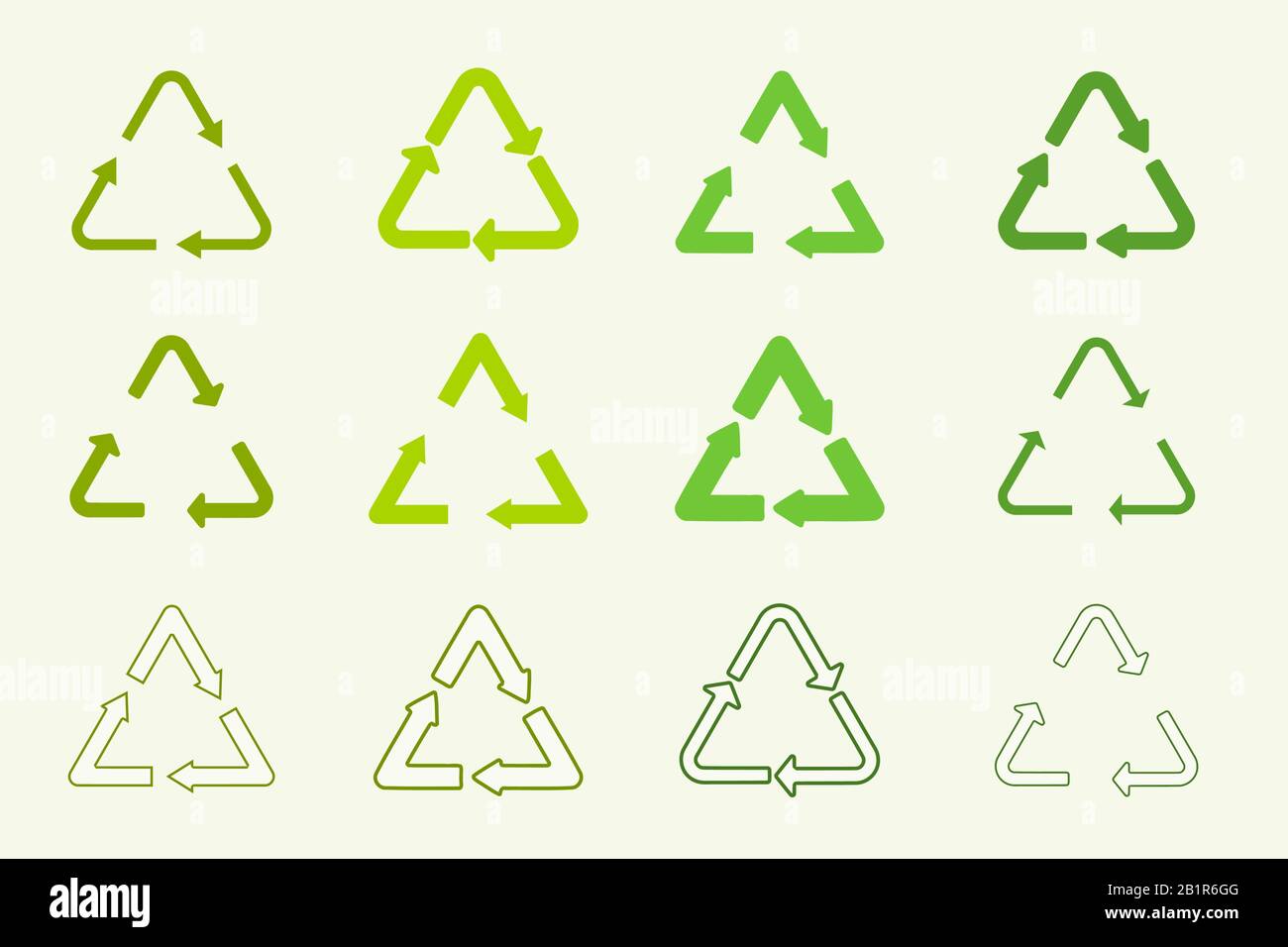 Recycle icon set. Waste recycling material symbol Stock Vector Image ...